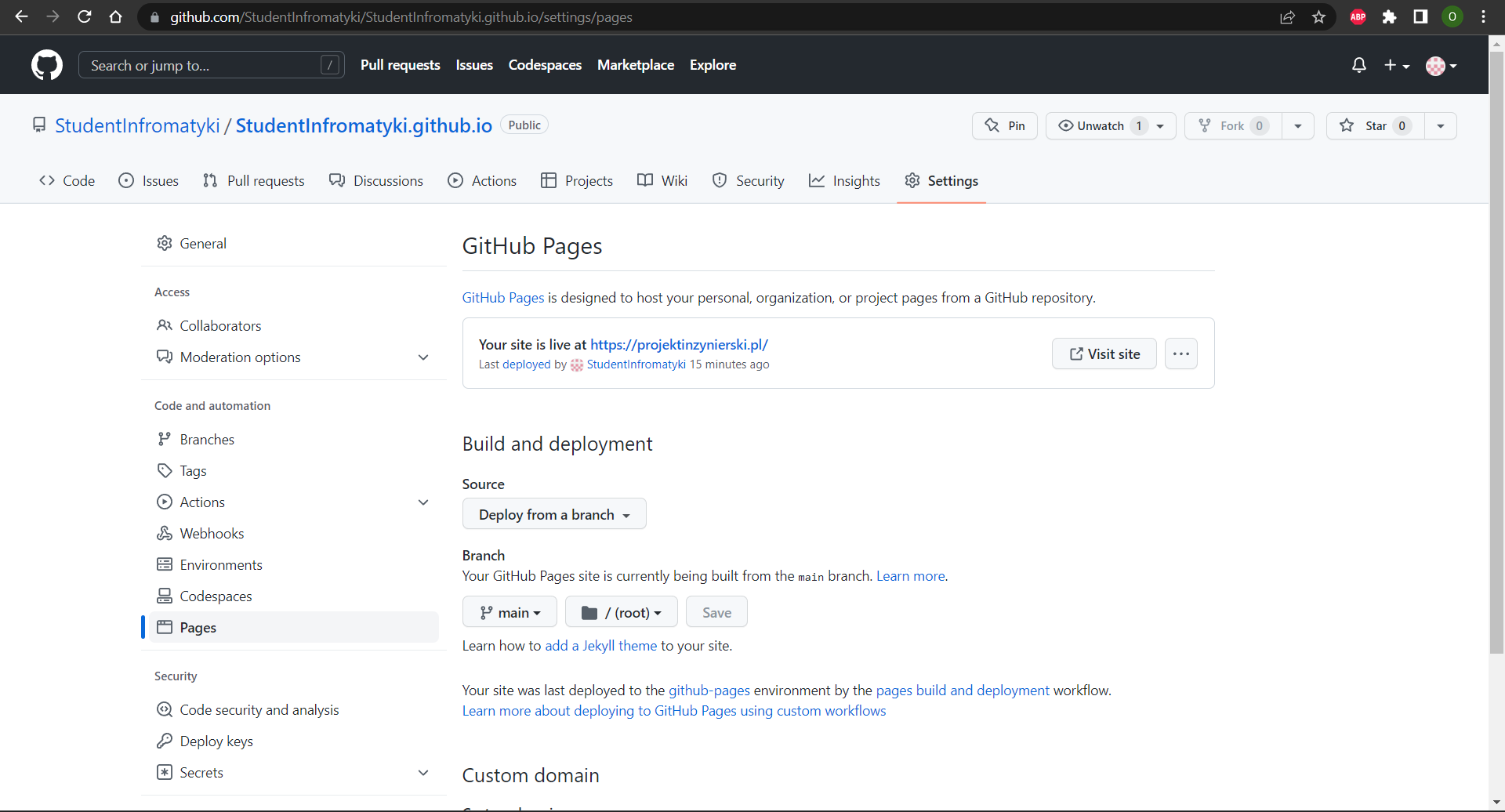 Praca dyplomowa inżynierska